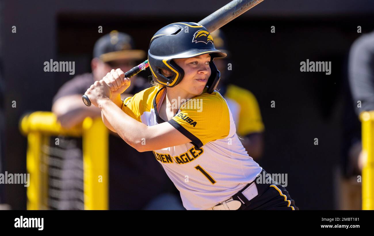 Southern Mississippi outfielder Caroline Worrell (1) during an NCAA ...