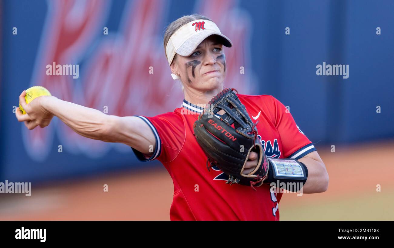 Mississippi infielder Paige Smith (9) during an NCAA softball game on ...
