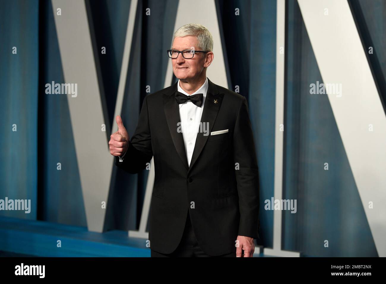 CEO of Apple Tim Cook arrives at the Vanity Fair Oscar Party on Sunday ...