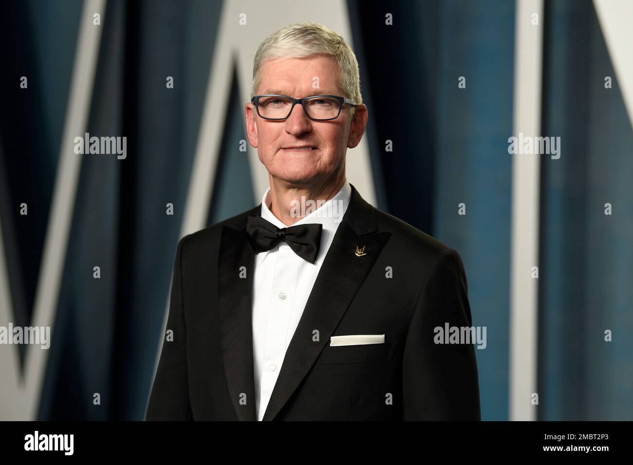 CEO of Apple Tim Cook arrives at the Vanity Fair Oscar Party on Sunday ...