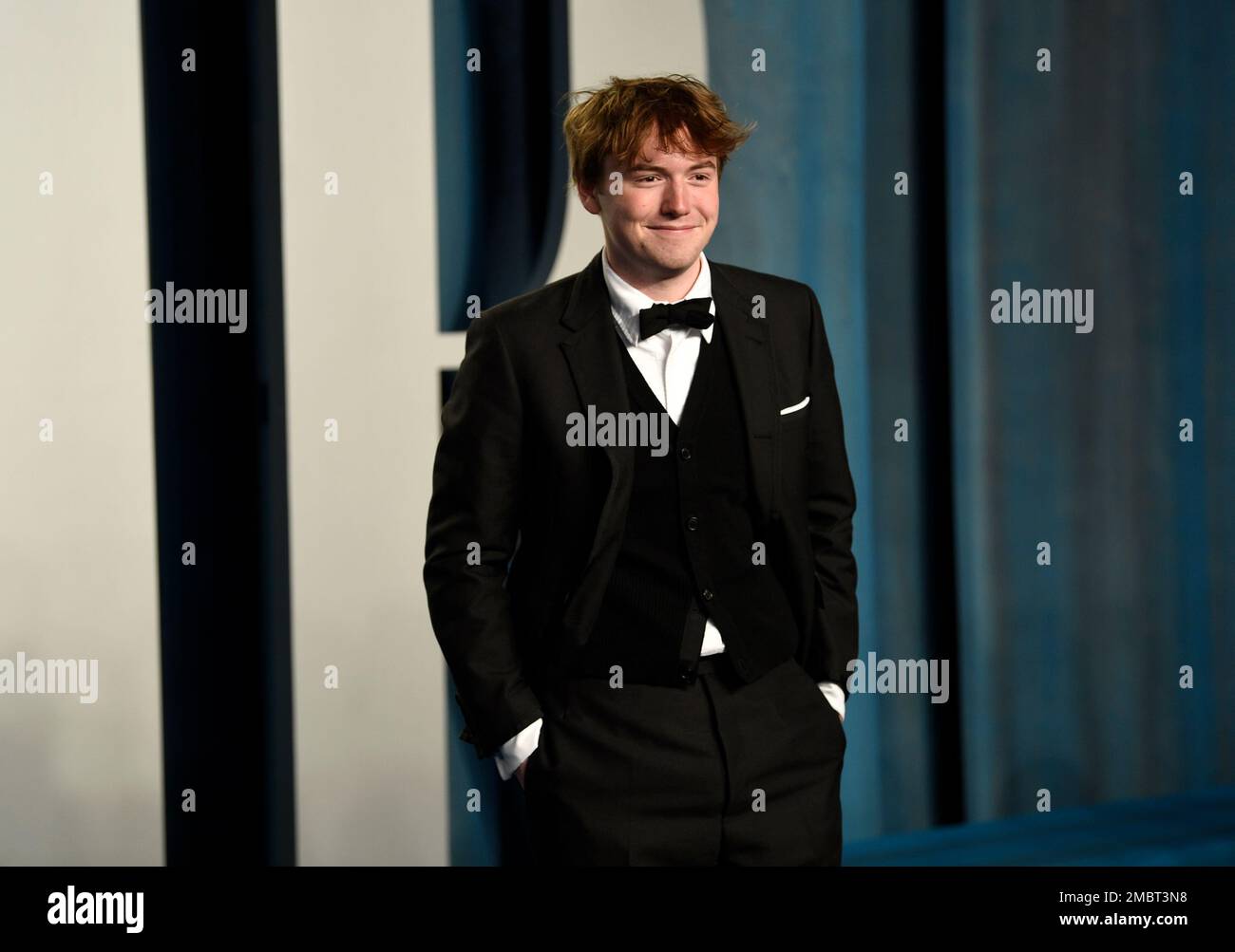 Cooper Hoffman arrives at the Vanity Fair Oscar Party on Sunday, March ...