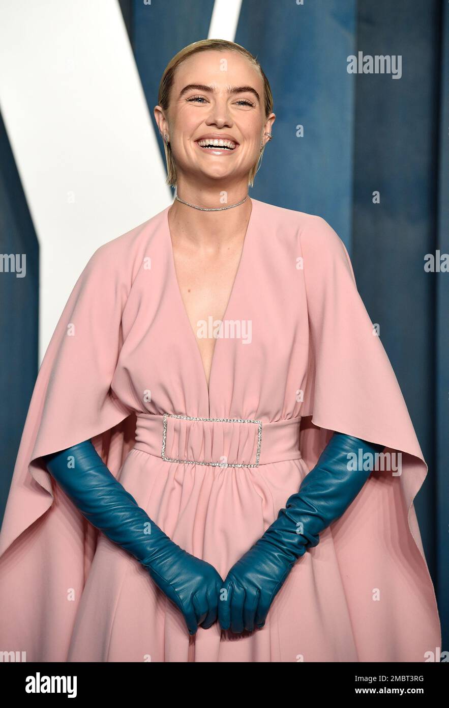 Maddie Hasson arrives at the Vanity Fair Oscar Party on Sunday, March ...