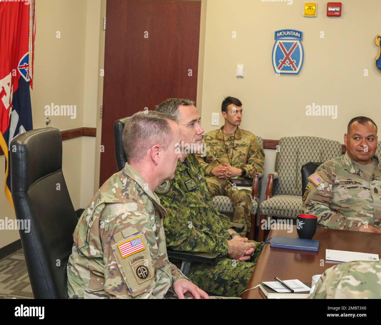U.S. Army Col. Travis McIntosh, 10th CAB Commander, and Falcon Soldiers ...