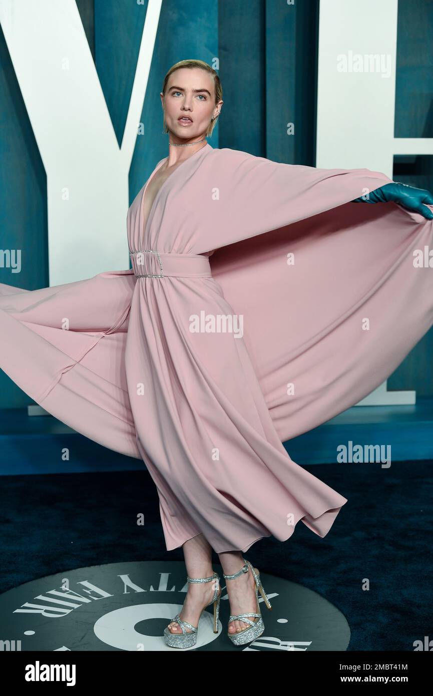 Maddie Hasson arrives at the Vanity Fair Oscar Party on Sunday, March ...