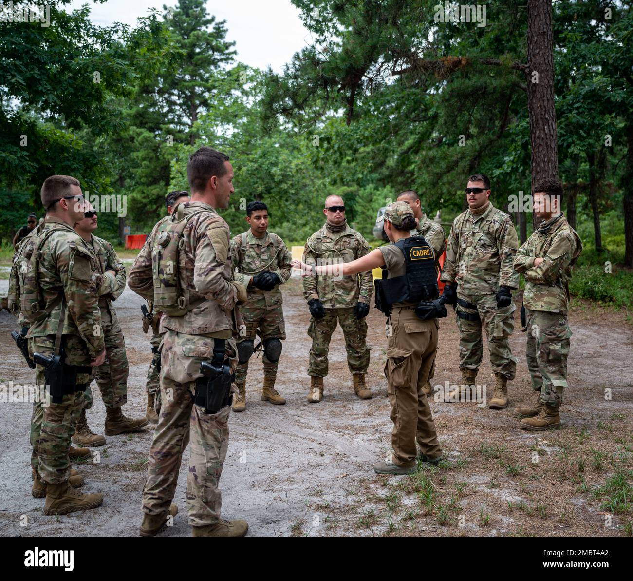 A 421st Combat Training Squadron instructor explains what type of scenario the students will be ...