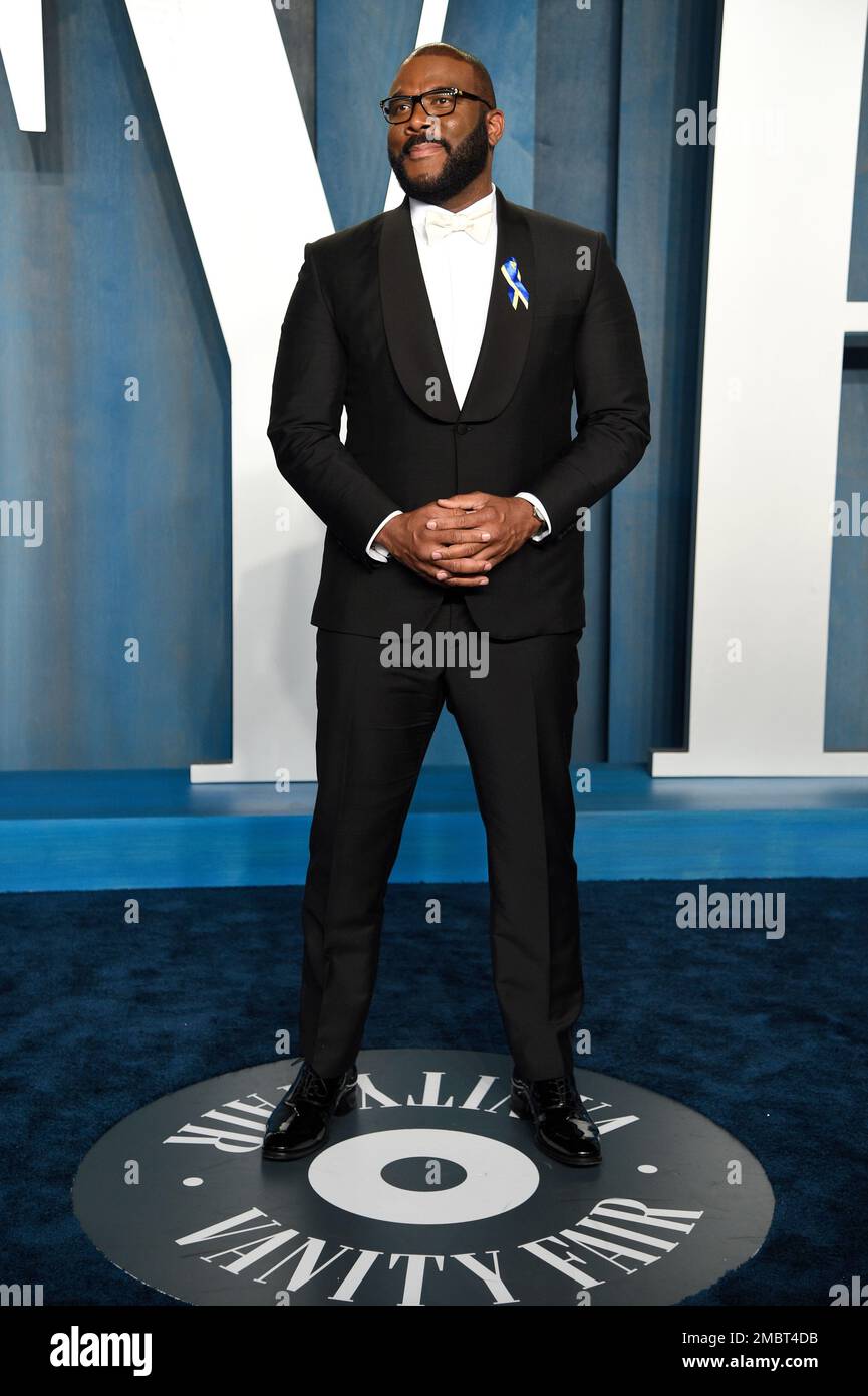 Tyler Perry arrives at the Vanity Fair Oscar Party on Sunday, March 27 ...
