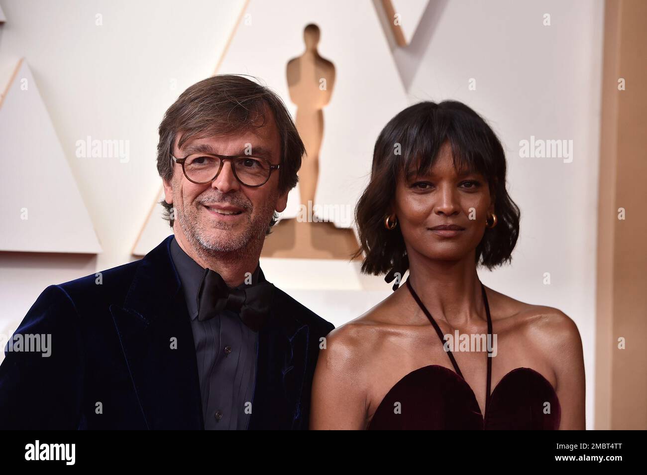 Philippe Rousselet, left, and Liya Kebede arrive at the Oscars on ...