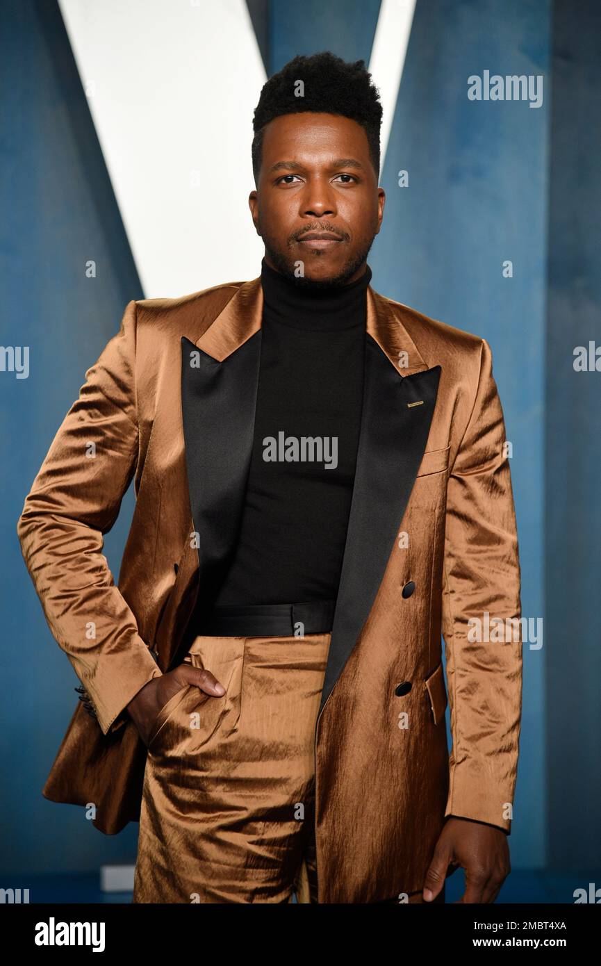 Leslie Odom Jr. arrives at the Vanity Fair Oscar Party on Sunday, March ...