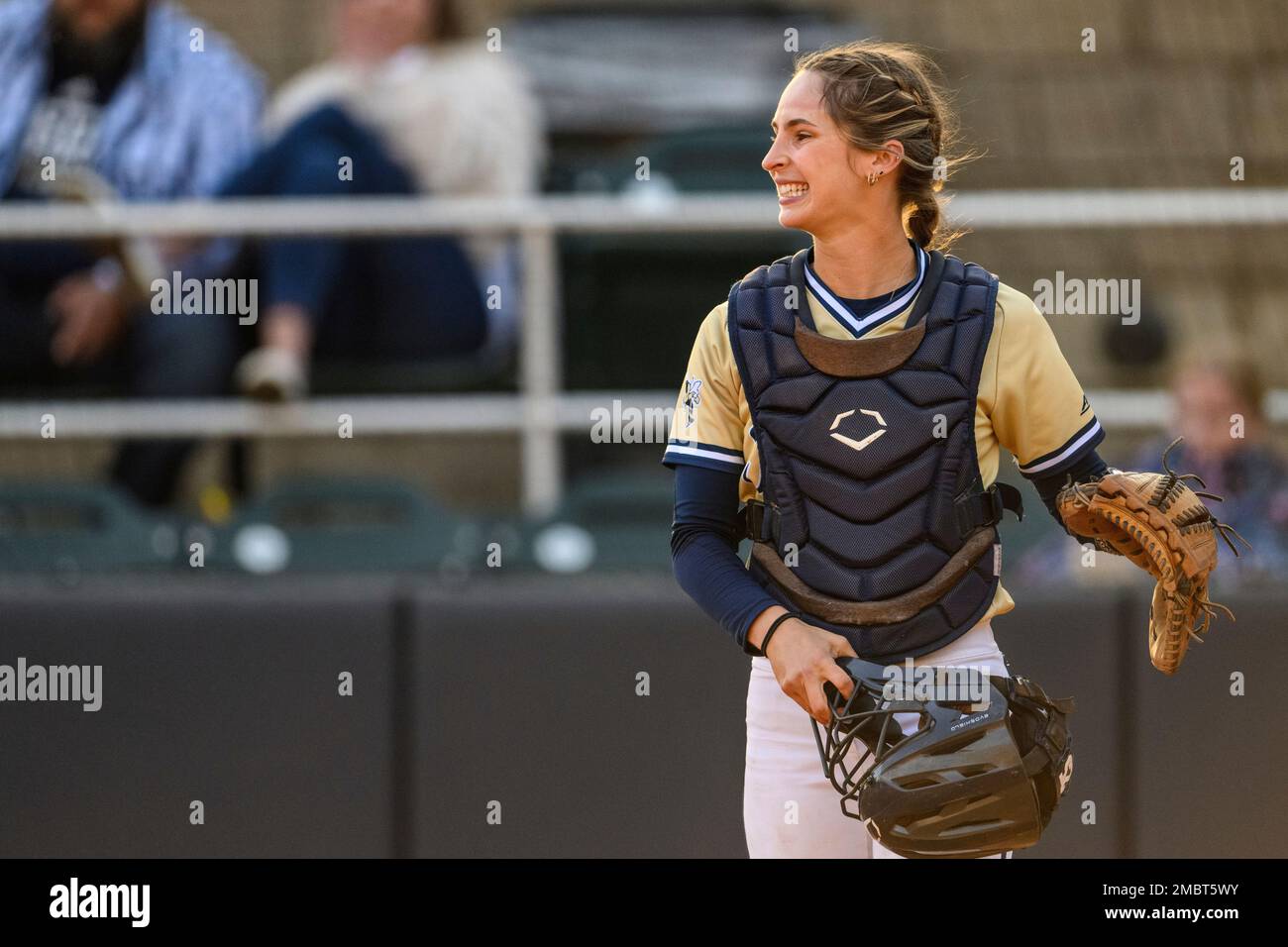 Georgia Tech catcher Emma Kauf (25) during an NCAA softball game ...