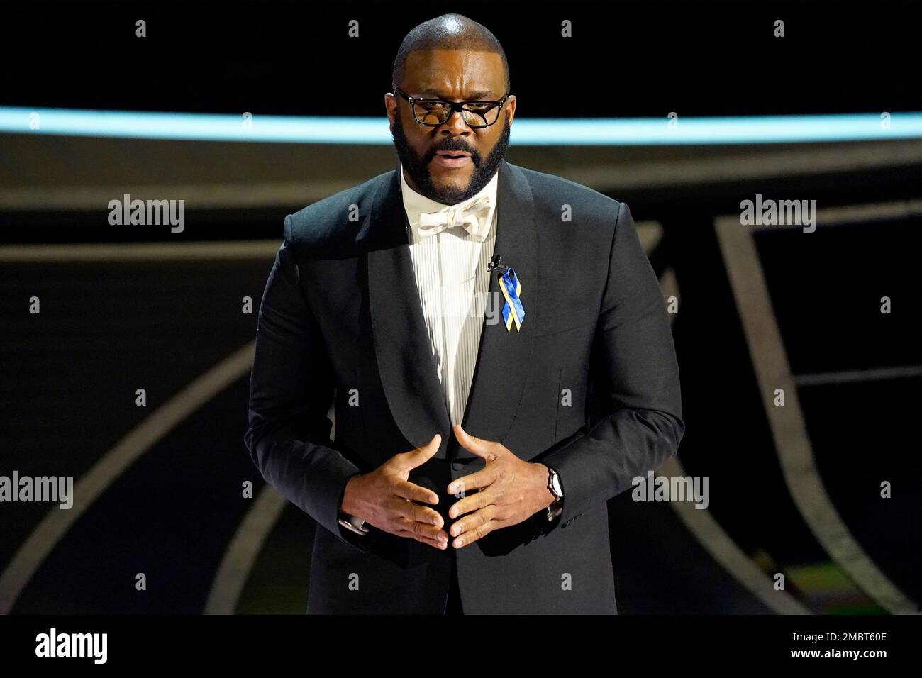 Tyler Perry presents the In Memoriam tribute at the Oscars on Sunday ...