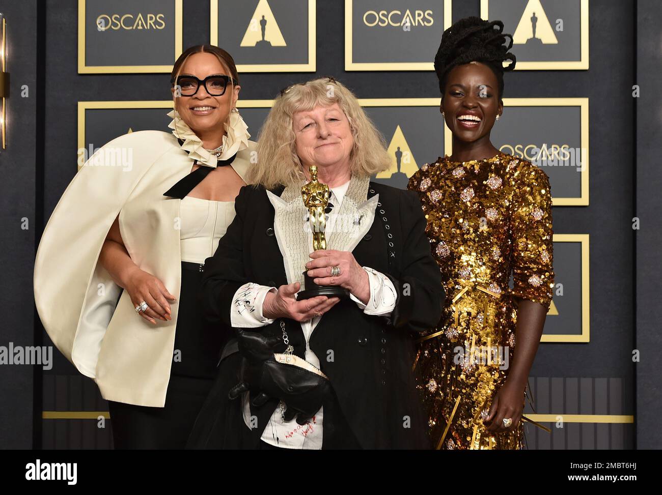 Jenny Beavan, winner of the award for best costume design for "Cruella ...