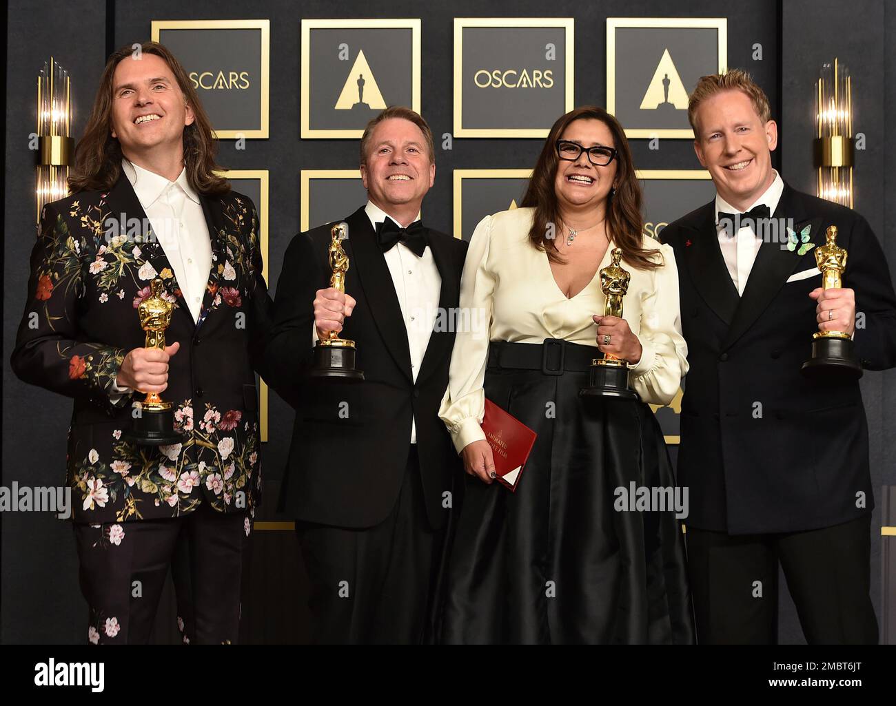 Bryon Howard, from left, Clark Spencer, Yvett Merino, and Jared Bush ...