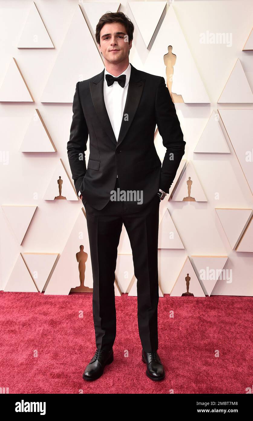 Jacob Elordi arrives at the Oscars on Sunday, March 27, 2022, at the ...