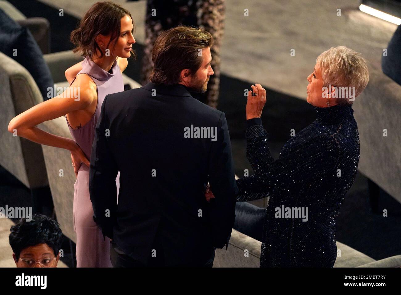 Jeanne Cadieu, from left, Jake Gyllenhaal, and Olivia Colman appear in ...