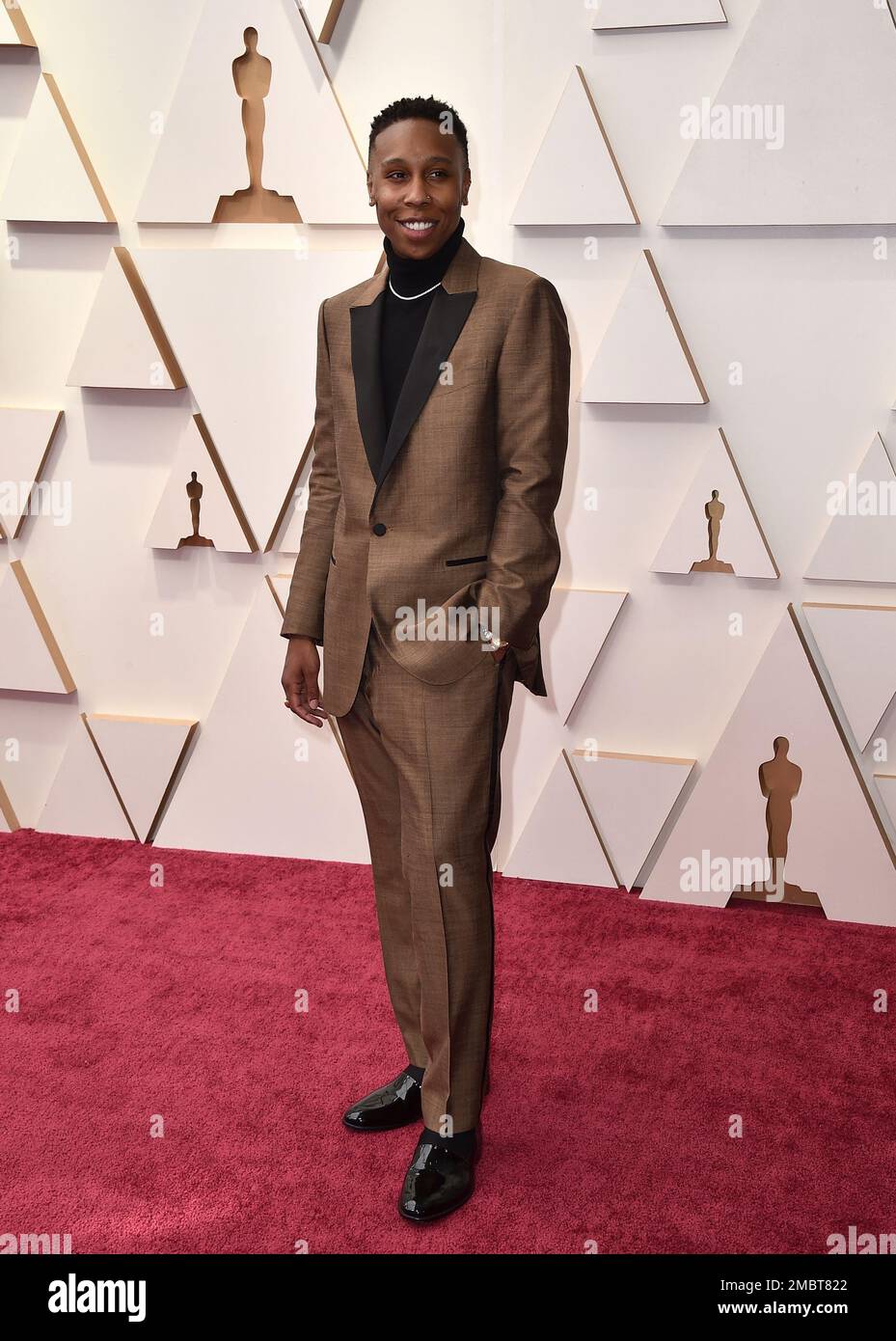 Lena Waithe arrives at the Oscars on Sunday, March 27, 2022, at the ...
