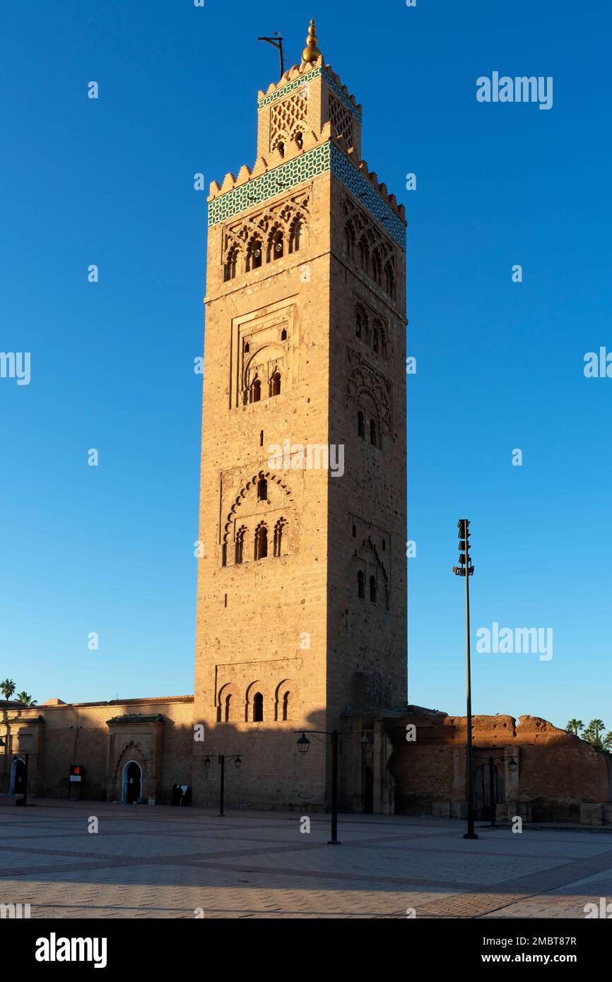 Vertical view of Koutoubia mosque, Marrakech, Morocco Stock Photo - Alamy