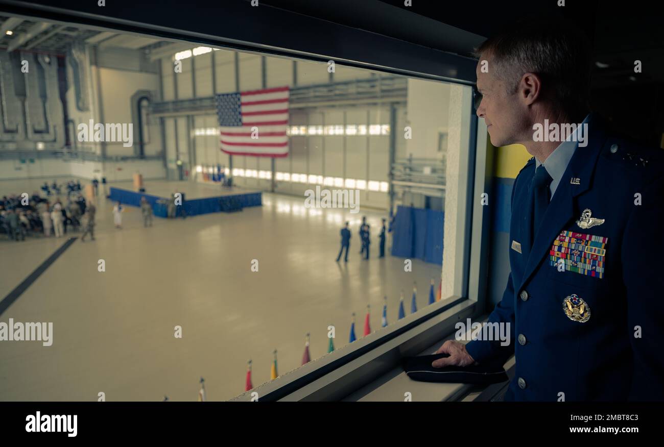 U.S. Air Force Maj. Gen. Derek France, Third Air Force commander, looks ...