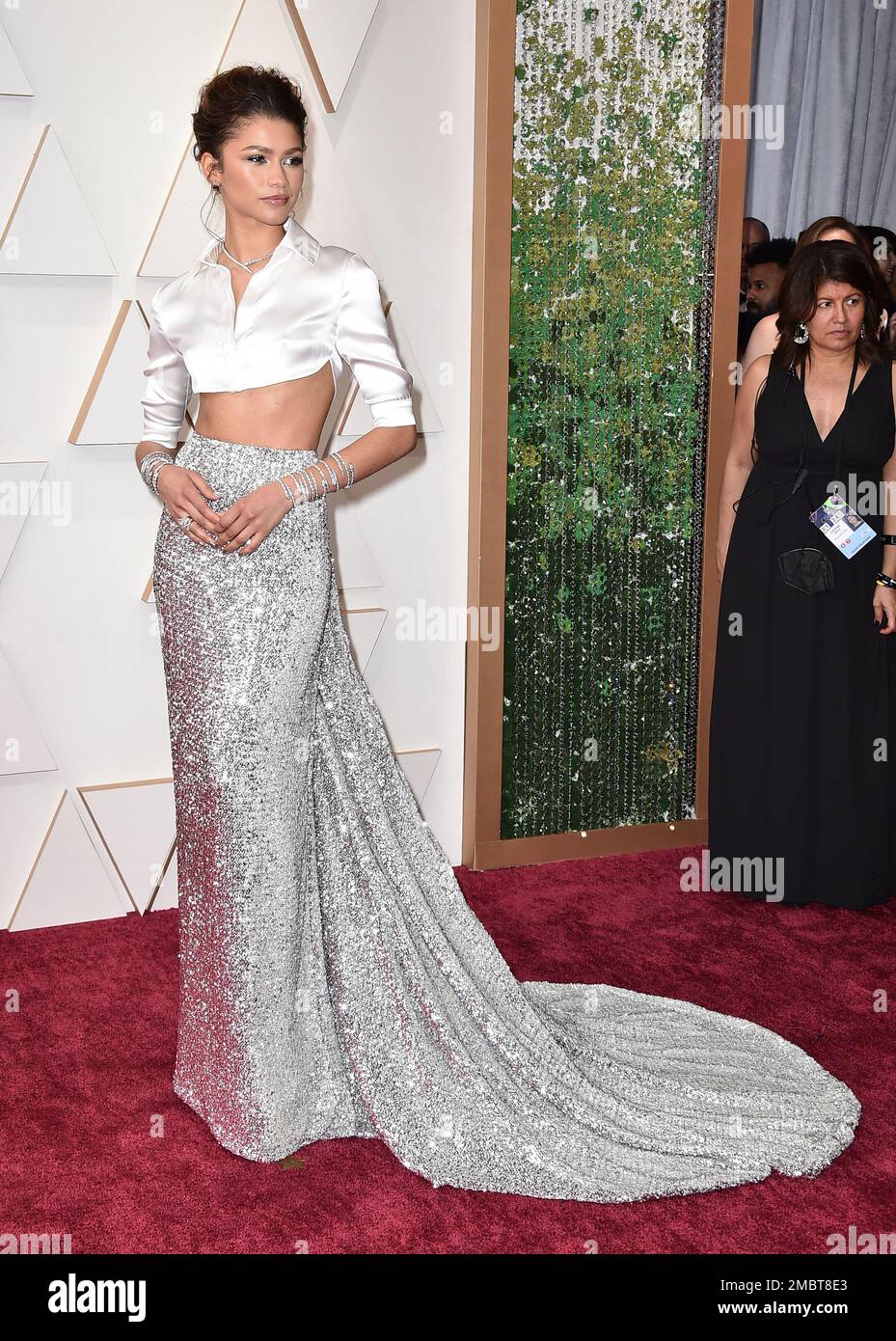Zendaya arrives at the Oscars on Sunday, March 27, 2022, at the Dolby ...