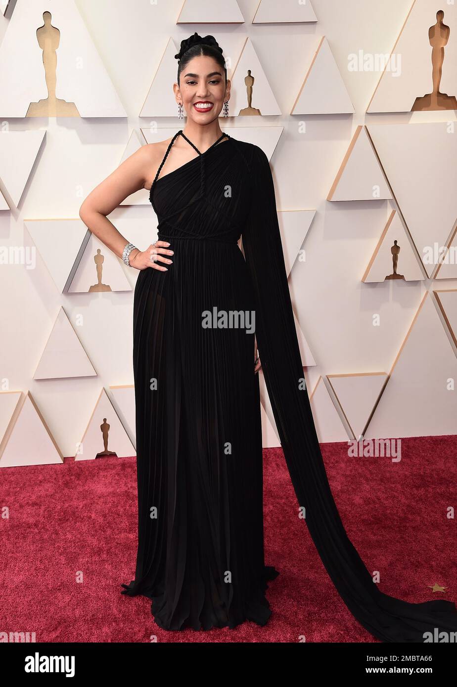 Stephanie Beatriz arrives at the Oscars on Sunday, March 27, 2022, at ...