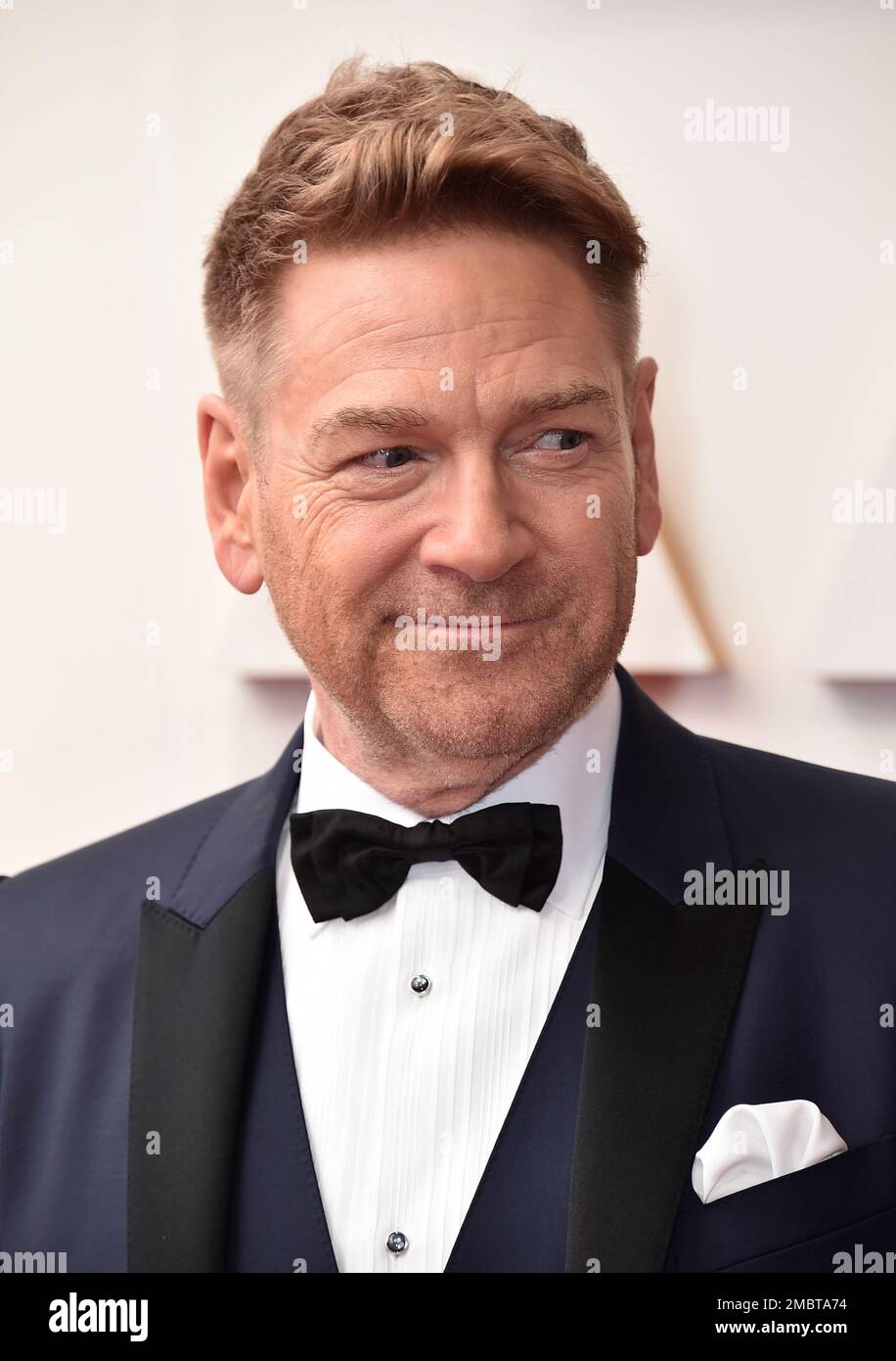 Kenneth Branagh arrives at the Oscars on Sunday, March 27, 2022, at the ...