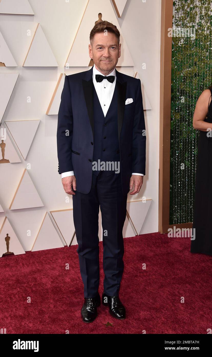 Kenneth Branagh arrives at the Oscars on Sunday, March 27, 2022, at the ...