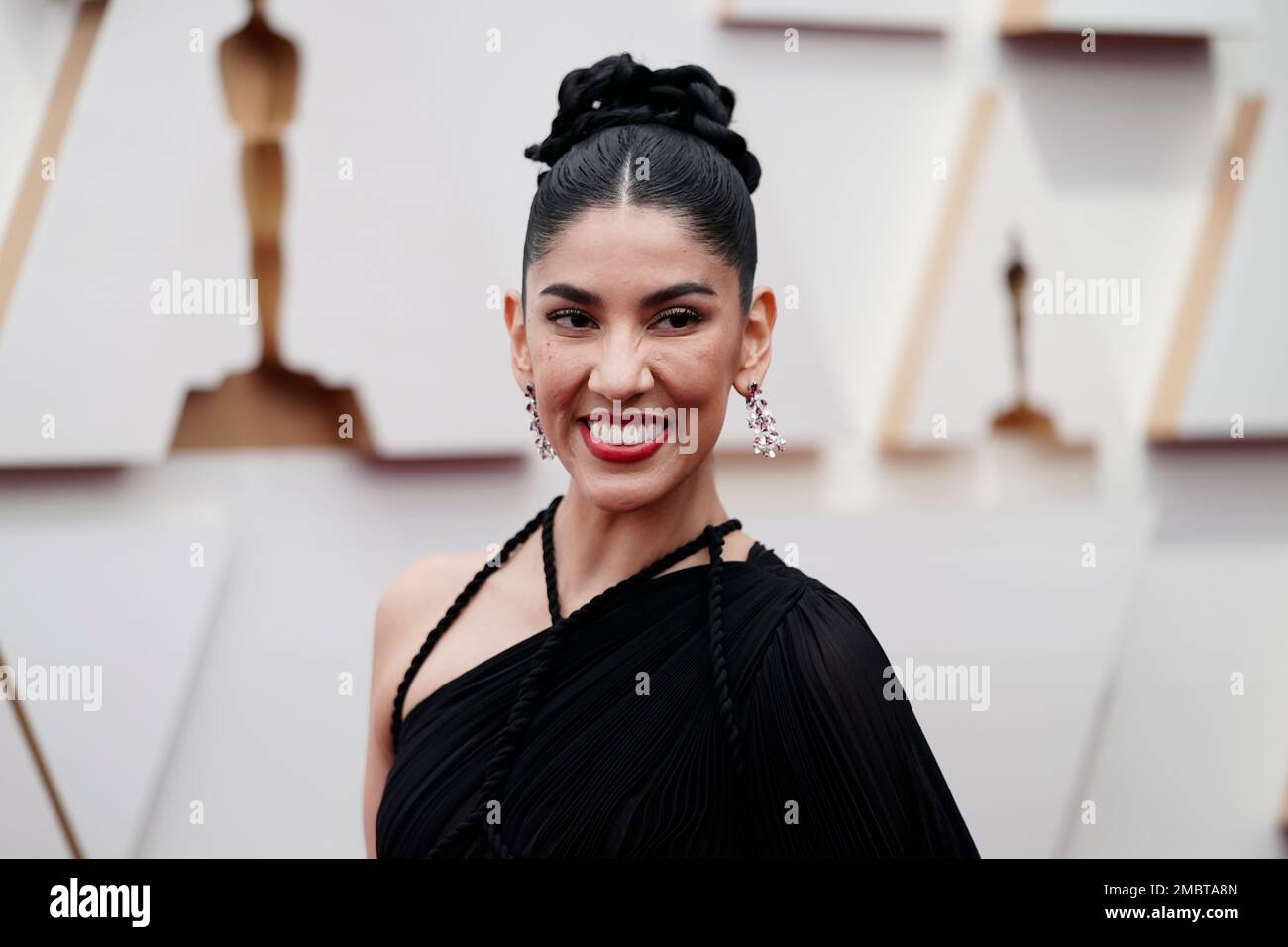 Stephanie Beatriz arrives at the Oscars on Sunday, March 27, 2022, at ...