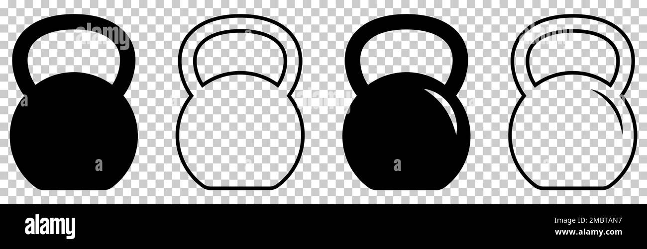 Set of kettlebell icons. Vector illustration isolated on transparent background Stock Vector ...