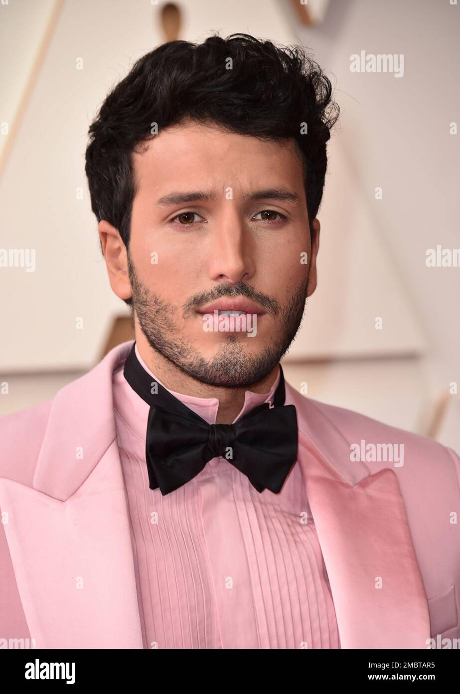 Sebastian Yatra arrives at the Oscars on Sunday, March 27, 2022, at the ...