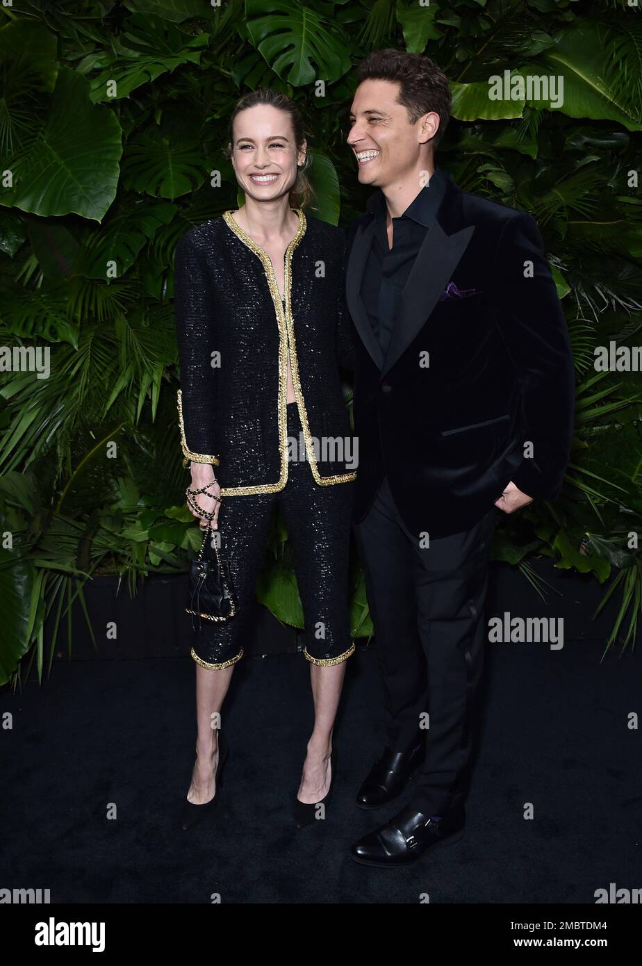 Brie Larson, left, and Elijah Allan-Blitz arrive at the Chanel 13th ...