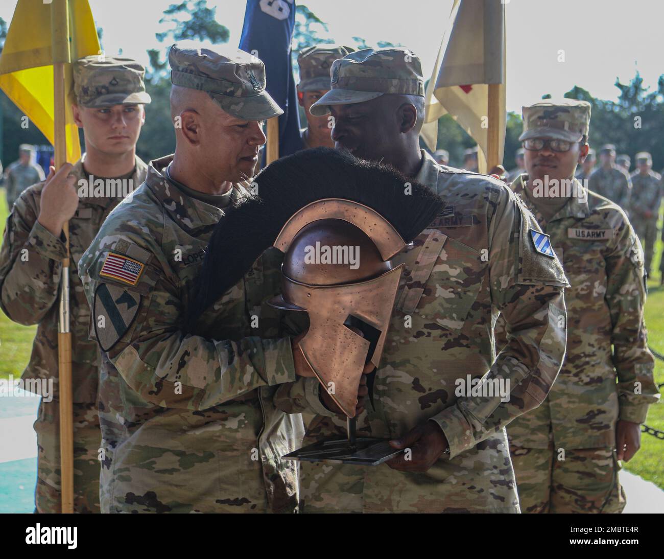 Command Sgt. Maj. Jaime Lopez, left, the senior enlisted advisor for ...