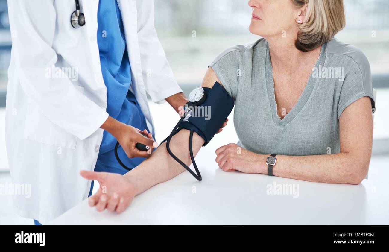 A little pressure can tell a lot. a doctor examining a senior woman ... A little pressure can tell a lot. a doctor examining a senior woman ...