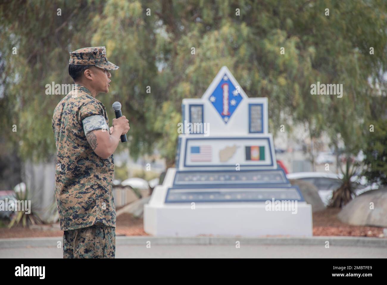U.S. Navy Command Master Chief PatrickPaul Mangaran with 1st Marine ...
