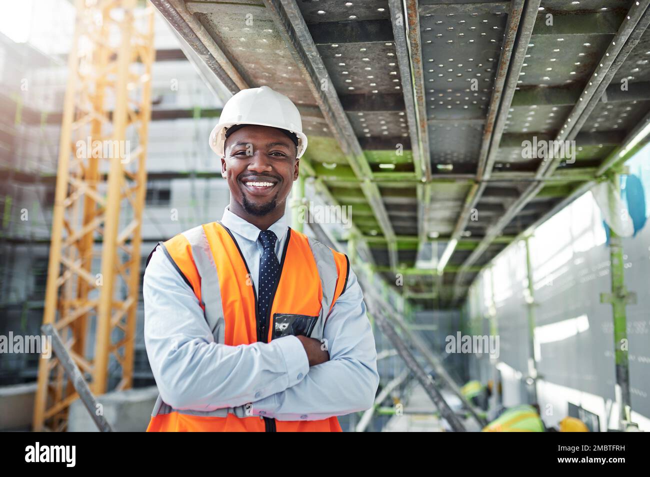 In the world of construction we come out on top. Portrait of a ...