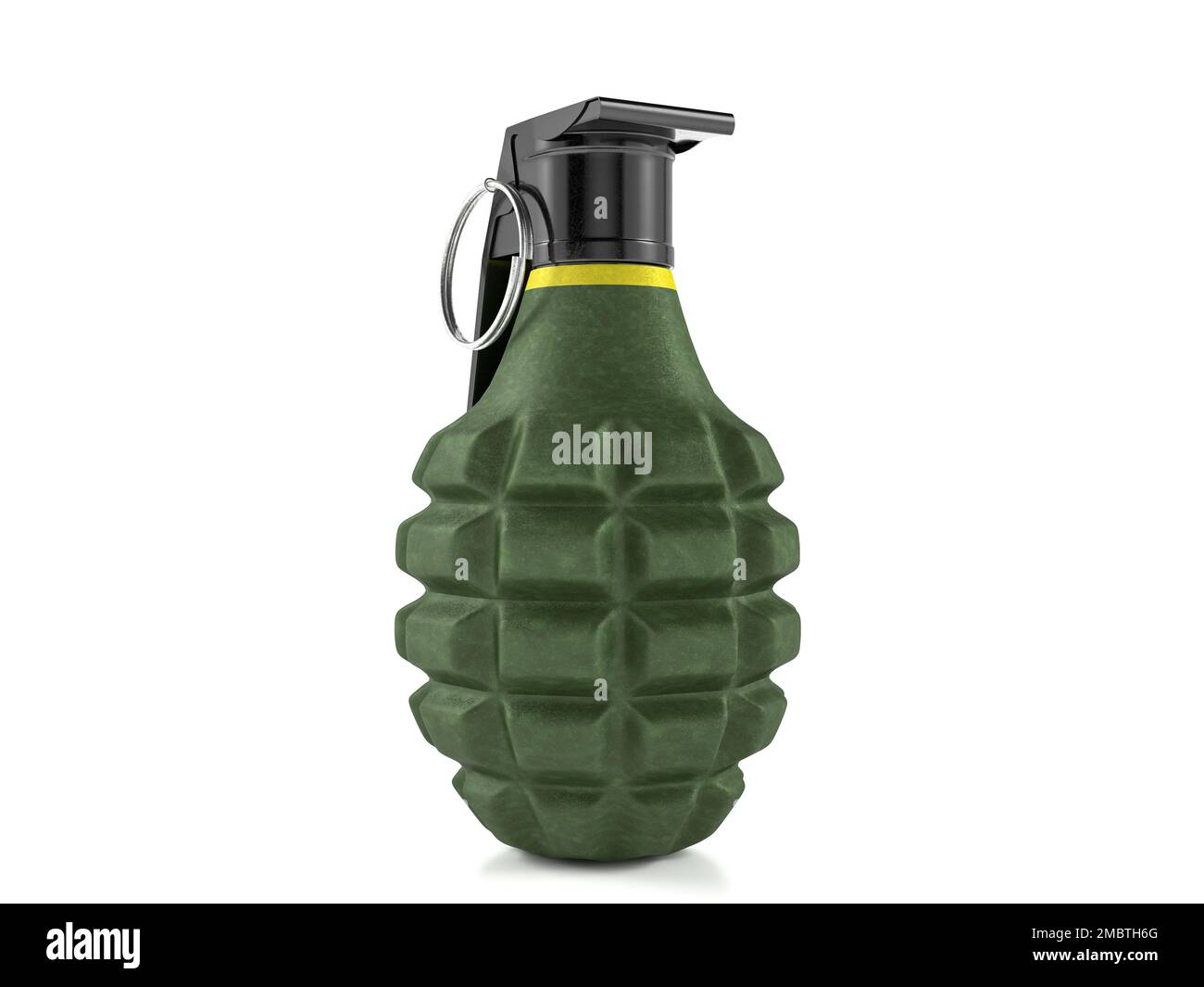 Grenade on a white background. 3d illustration Stock Photo - Alamy