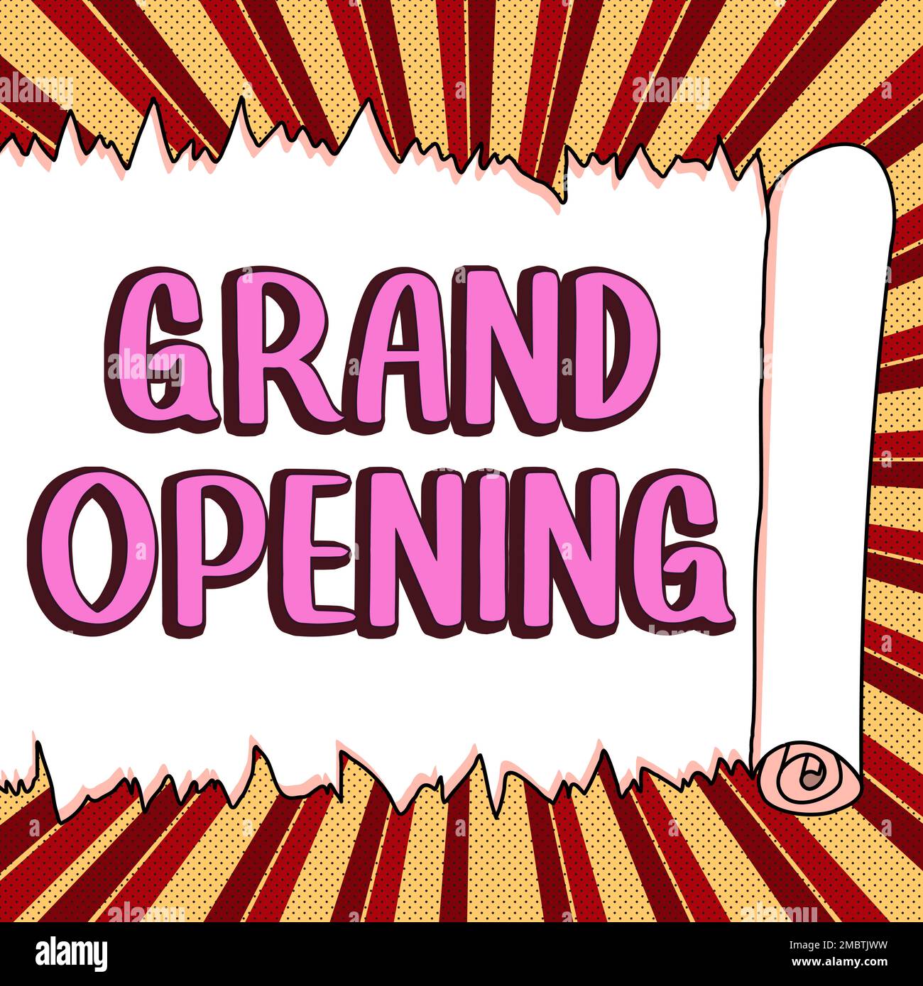 Conceptual display Grand Opening. Concept meaning Ribbon Cutting New ...