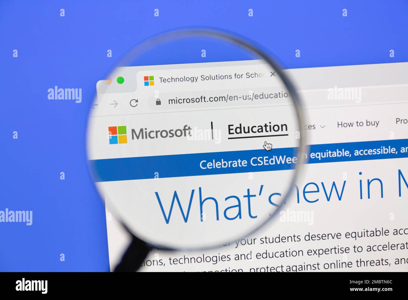 Ostersund, Sweden - Dec 12, 2022: Microsoft Education. website ...