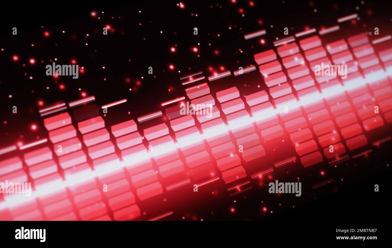 Sound equalizer. Wave pattern of music sounds element on monitor screen ...