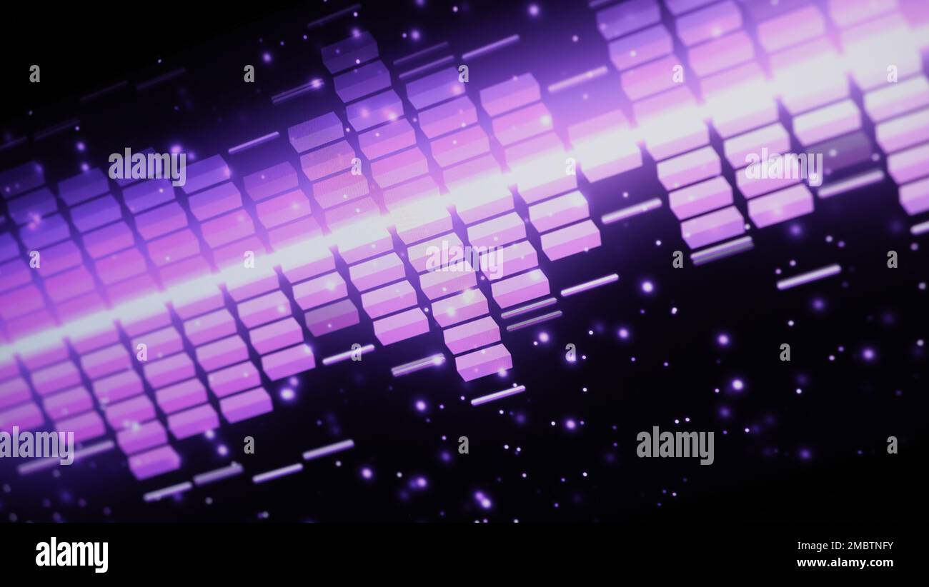 Sound equalizer. Wave pattern of music sounds element on monitor screen ...