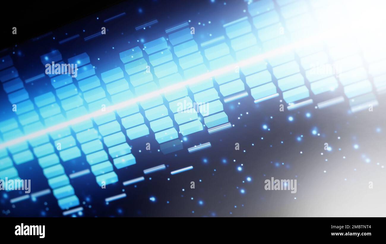 Sound equalizer. Wave pattern of music sounds element on monitor screen ...