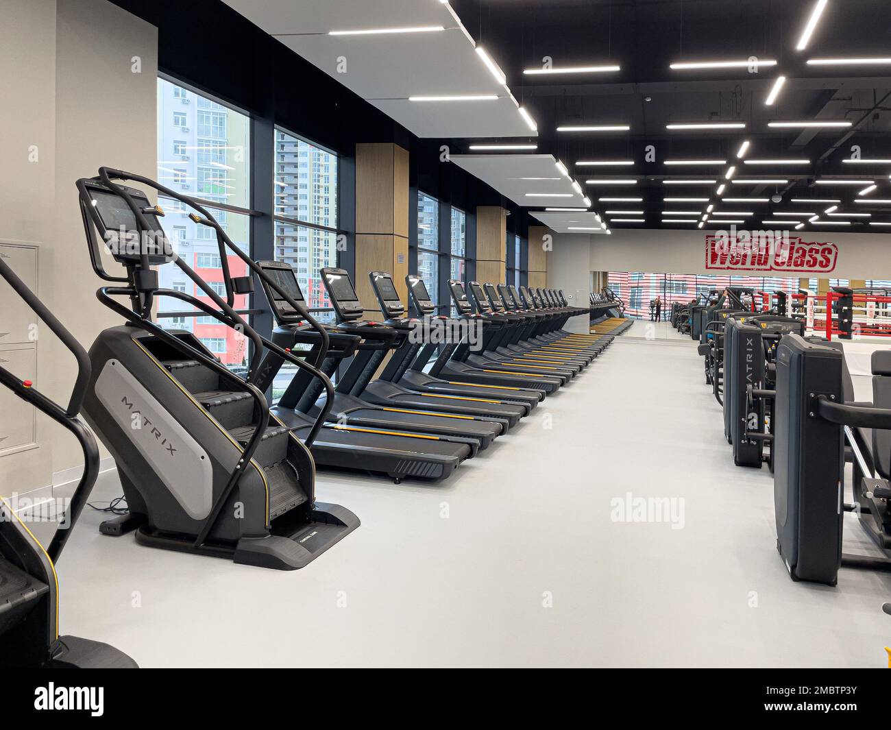 Anapa, Russia May 19, 2022:World Class Gym , modern gym interior Stock ...