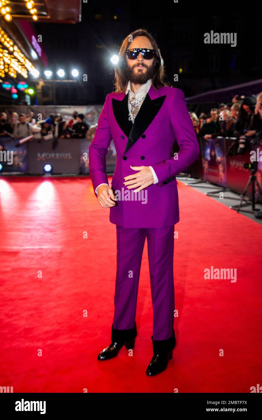 Jared Leto poses for photographers upon arrival at the screening of the ...