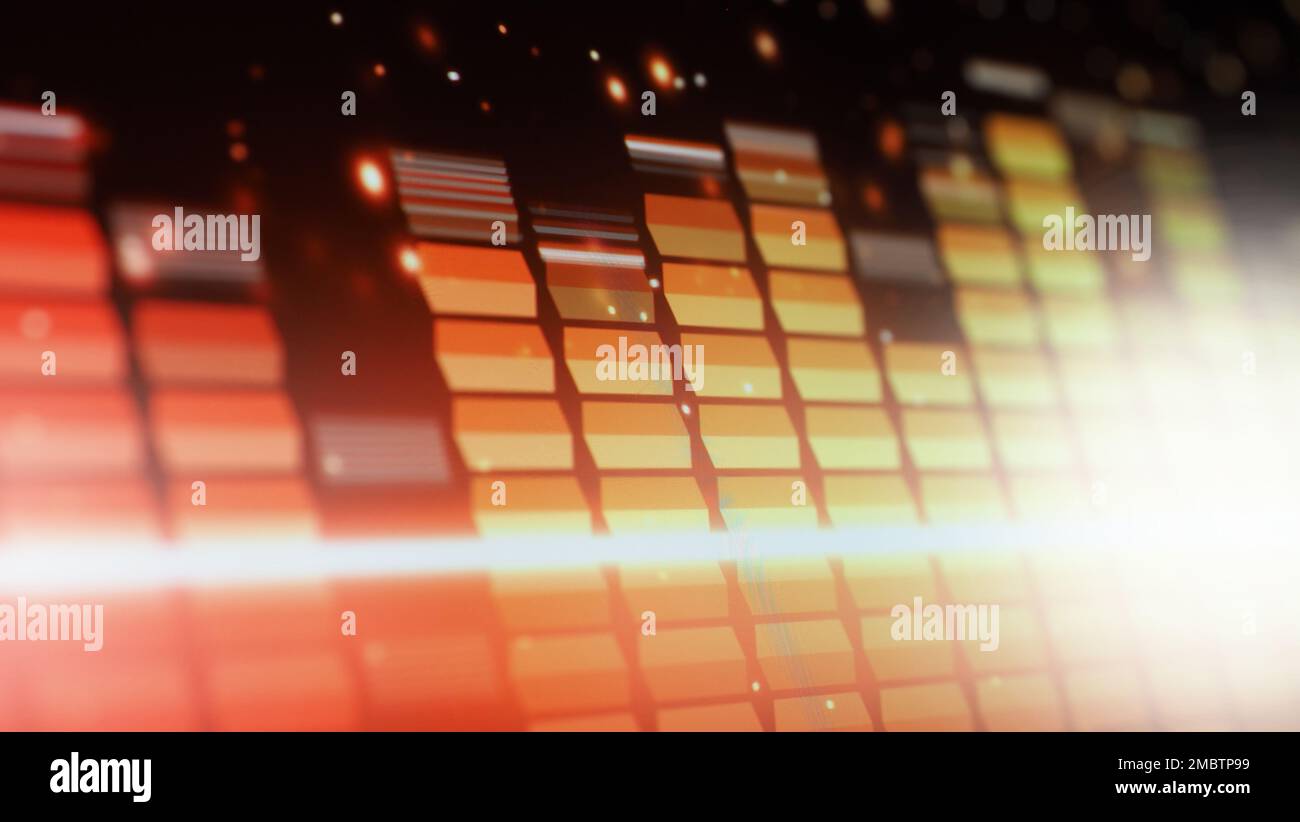 Sound equalizer. Wave pattern of music sounds element on monitor screen ...