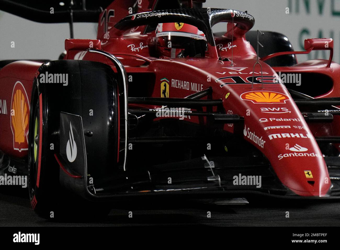 Ferrari driver Charles Leclerc of Monaco steers his car during practice ...