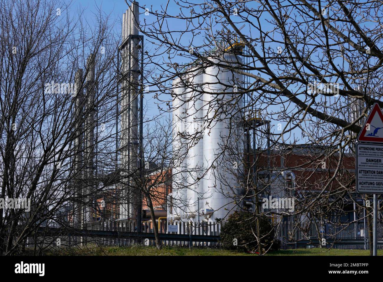 An external view of the A2A thermoelectric power station main Lombardy ...