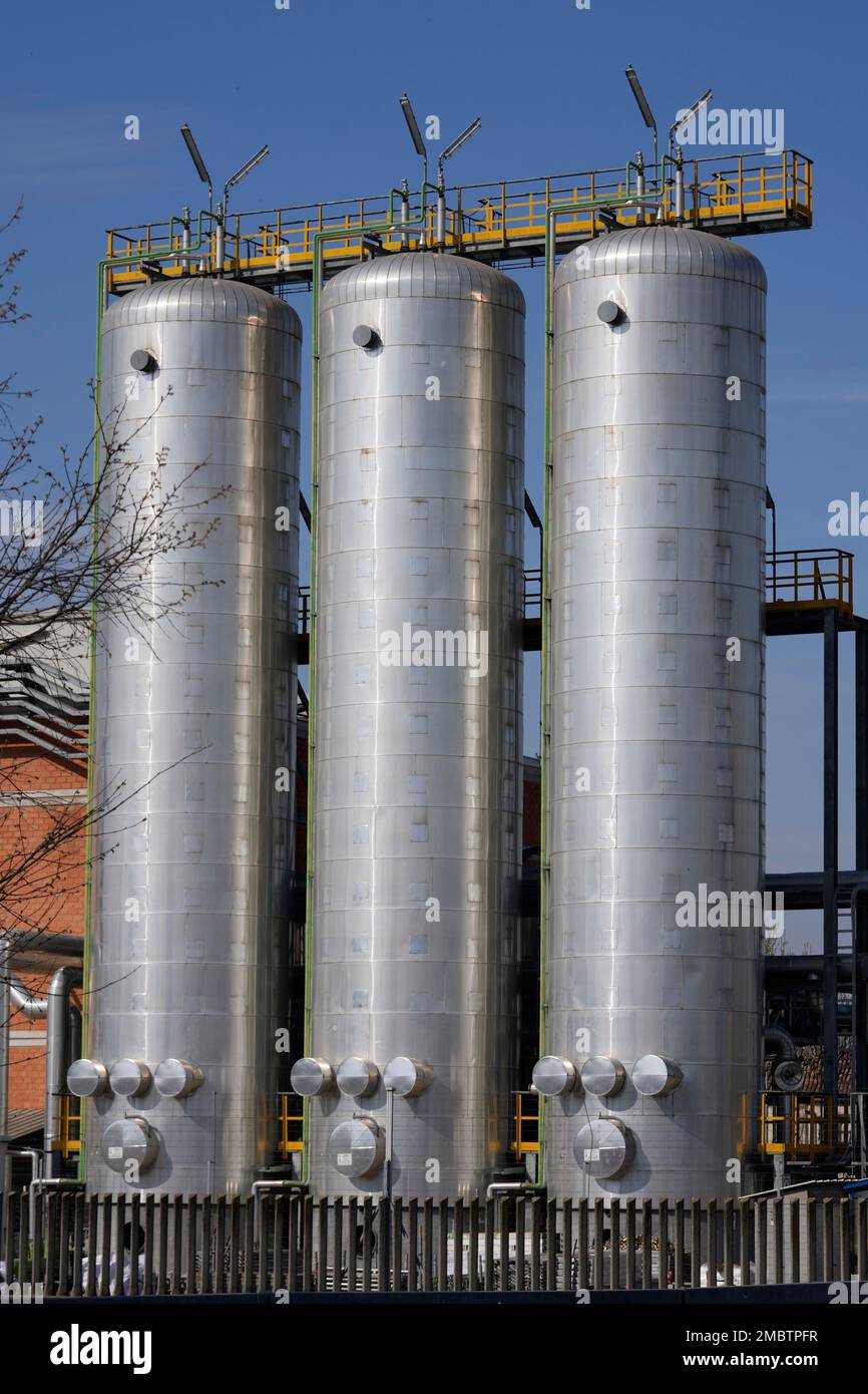 An external view of the A2A thermoelectric power station main Lombardy ...