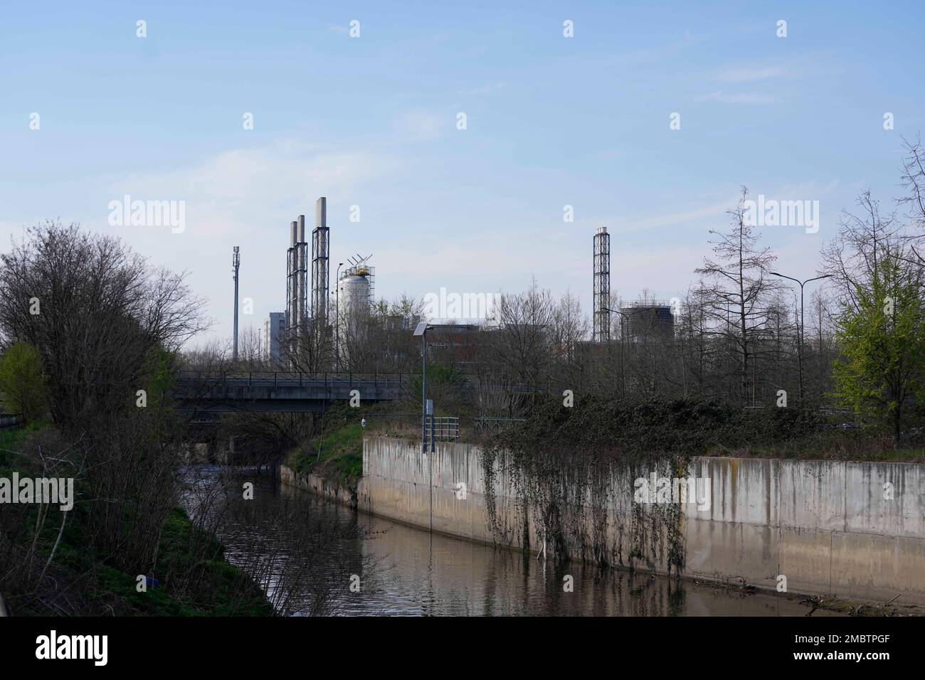 An external view of the A2A thermoelectric power station main Lombardy ...