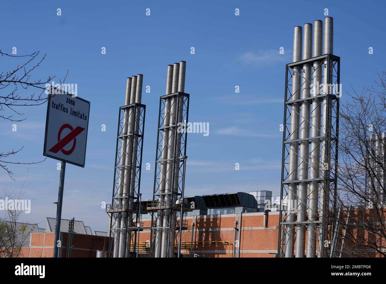 An external view of the A2A thermoelectric power station main Lombardy ...