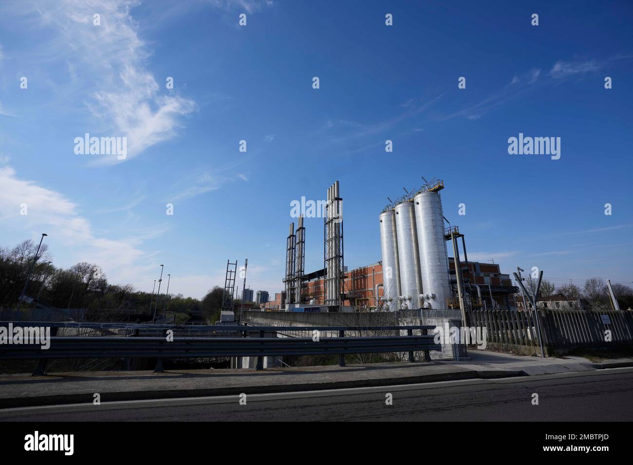 An external view of the A2A thermoelectric power station main Lombardy ...