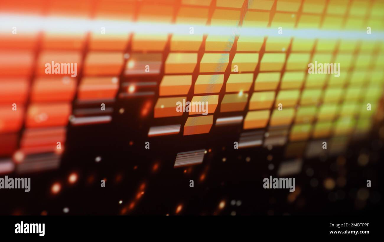 Sound equalizer. Wave pattern of music sounds element on monitor screen ...