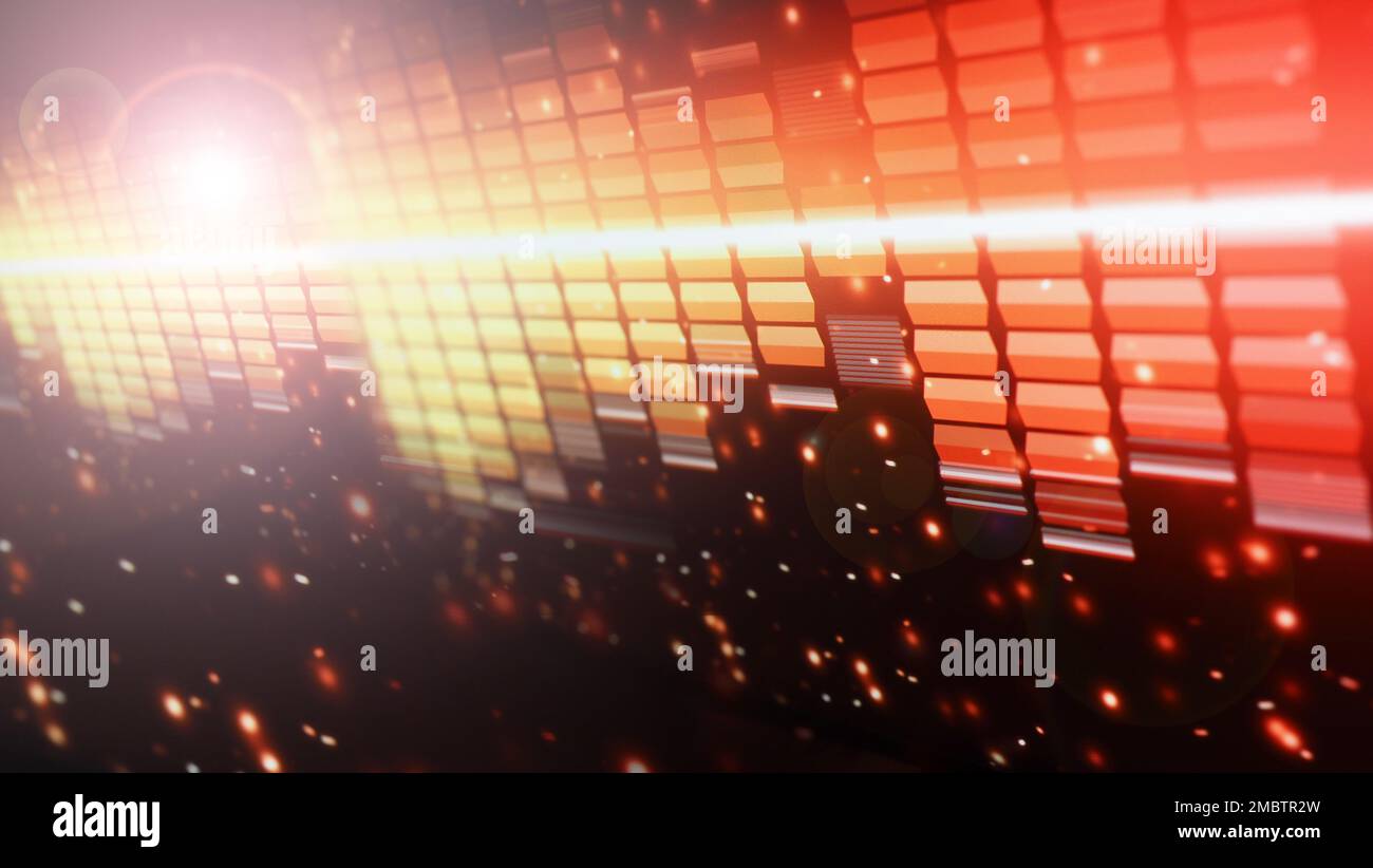 Sound equalizer. Wave pattern of music sounds element on monitor screen ...